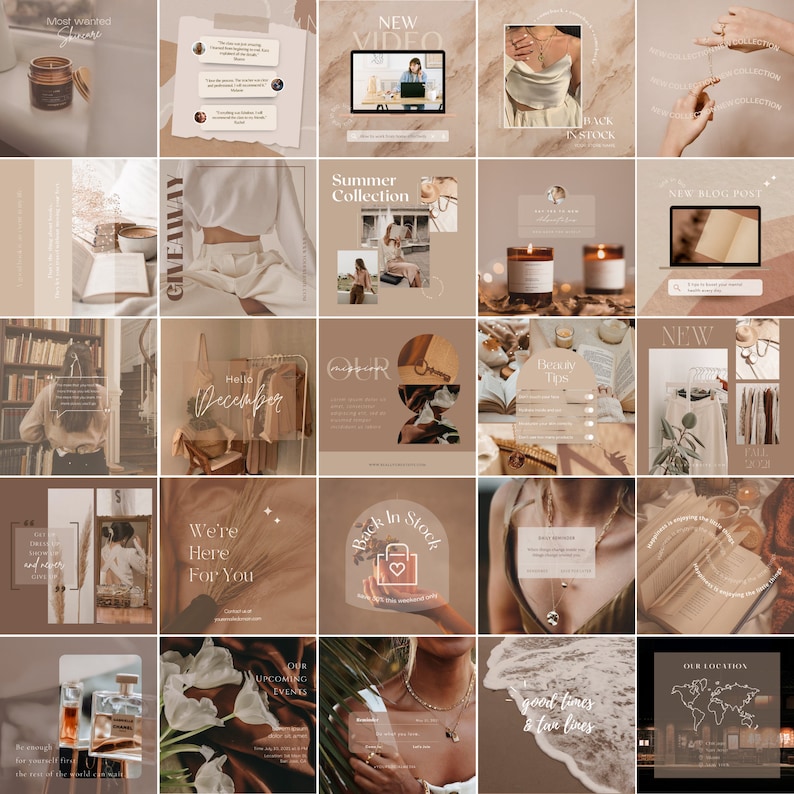 100 Instagram Templates Minimalist Instagram Post Template - Etsy