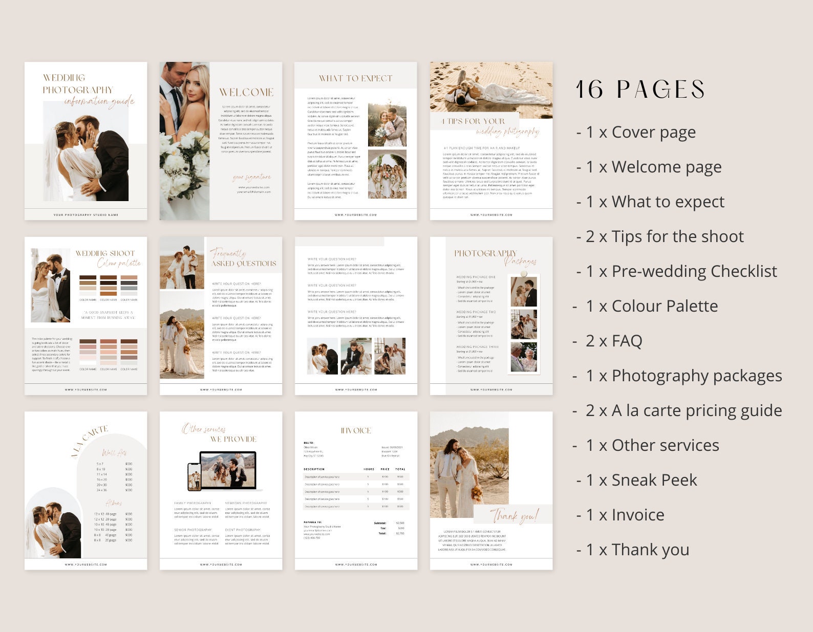 Wedding Photography Welcome Guide Template Client Guide - Etsy