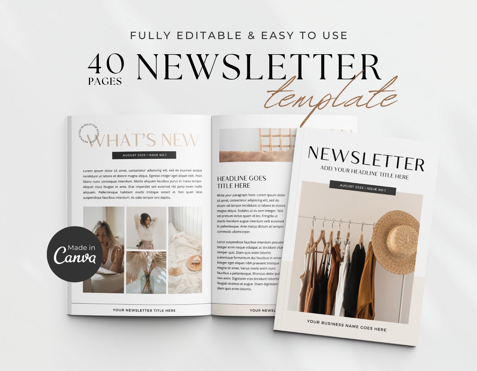 Editable Newsletter Template | Blogger, Real Estate, Realtor, Nonprofit ...