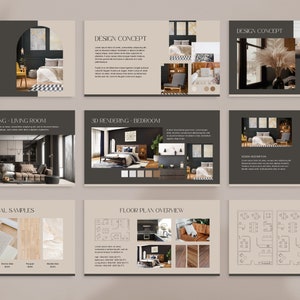 Interior Design Template | Client Presentation Template | Interior ...