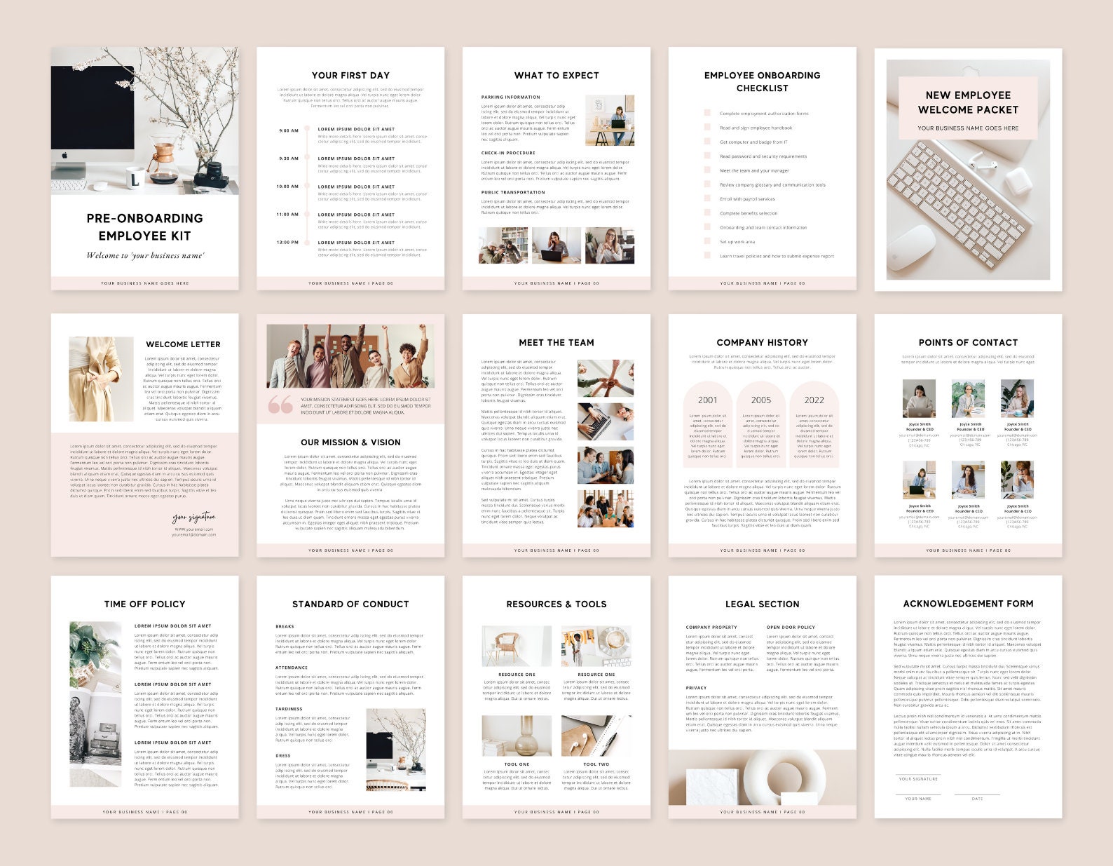 Employee Welcome Package Template New Employee Onboarding - Etsy