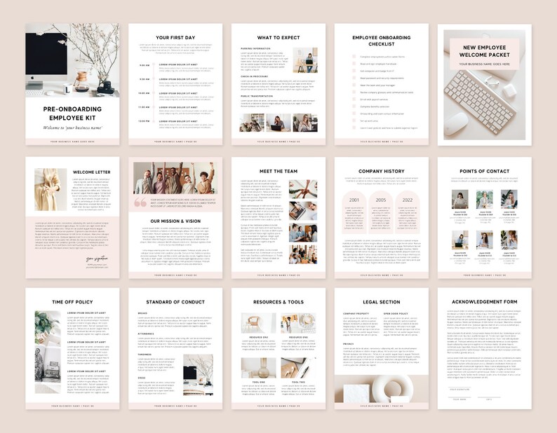Employee Welcome Package Template New Employee Onboarding - Etsy
