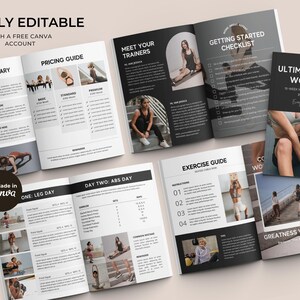 Fitness Ebook Template | Fitness Program Planner | Fitness Yoga Coach ...