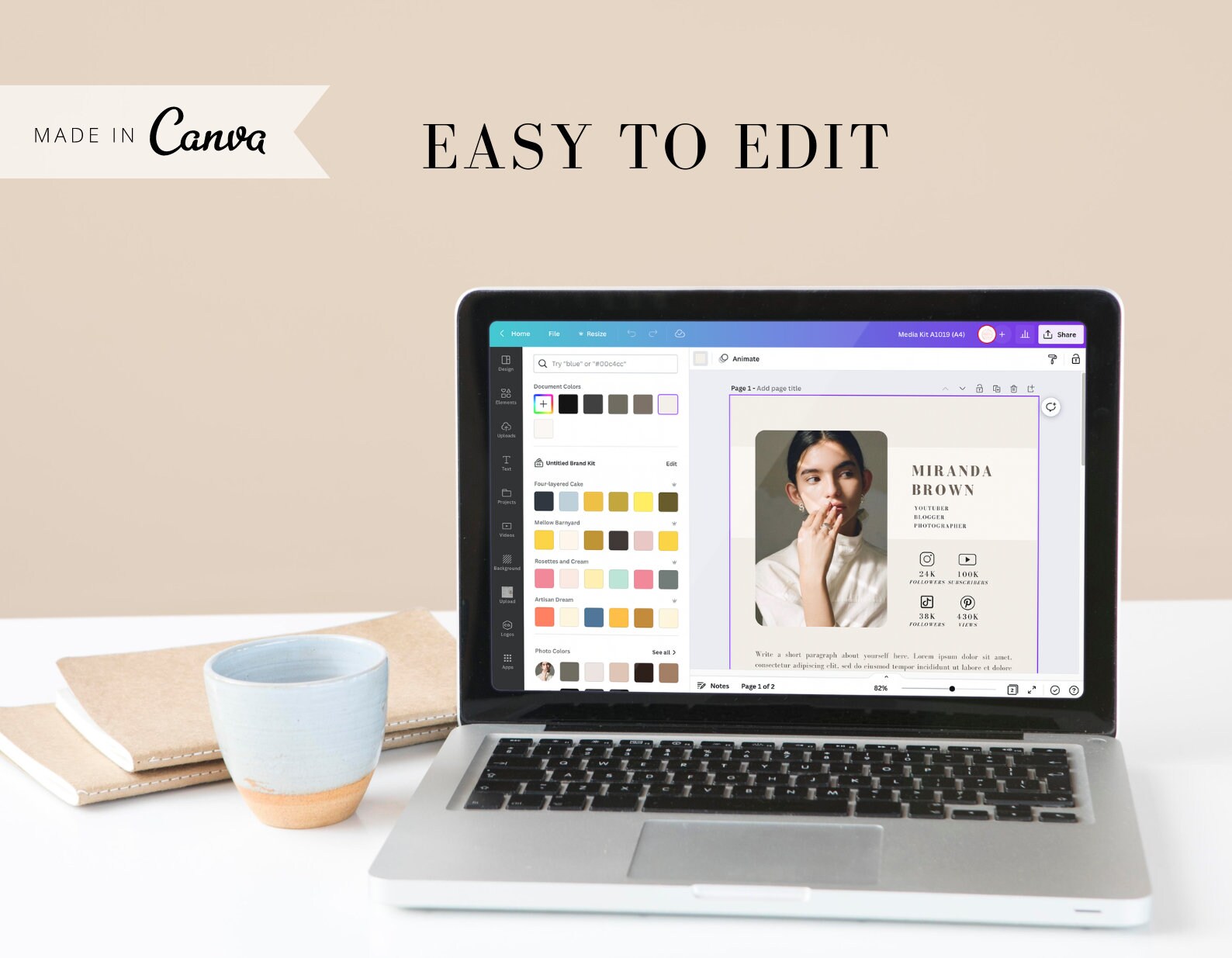 Media Kit Template Influencer Rate Card Template blogger - Etsy UK