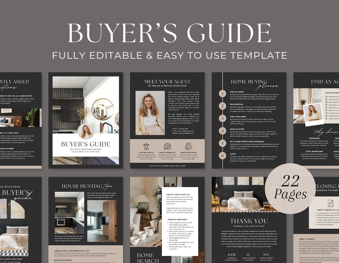 Home Buyer Guide Template | Home Buying Process | Canva Template ...