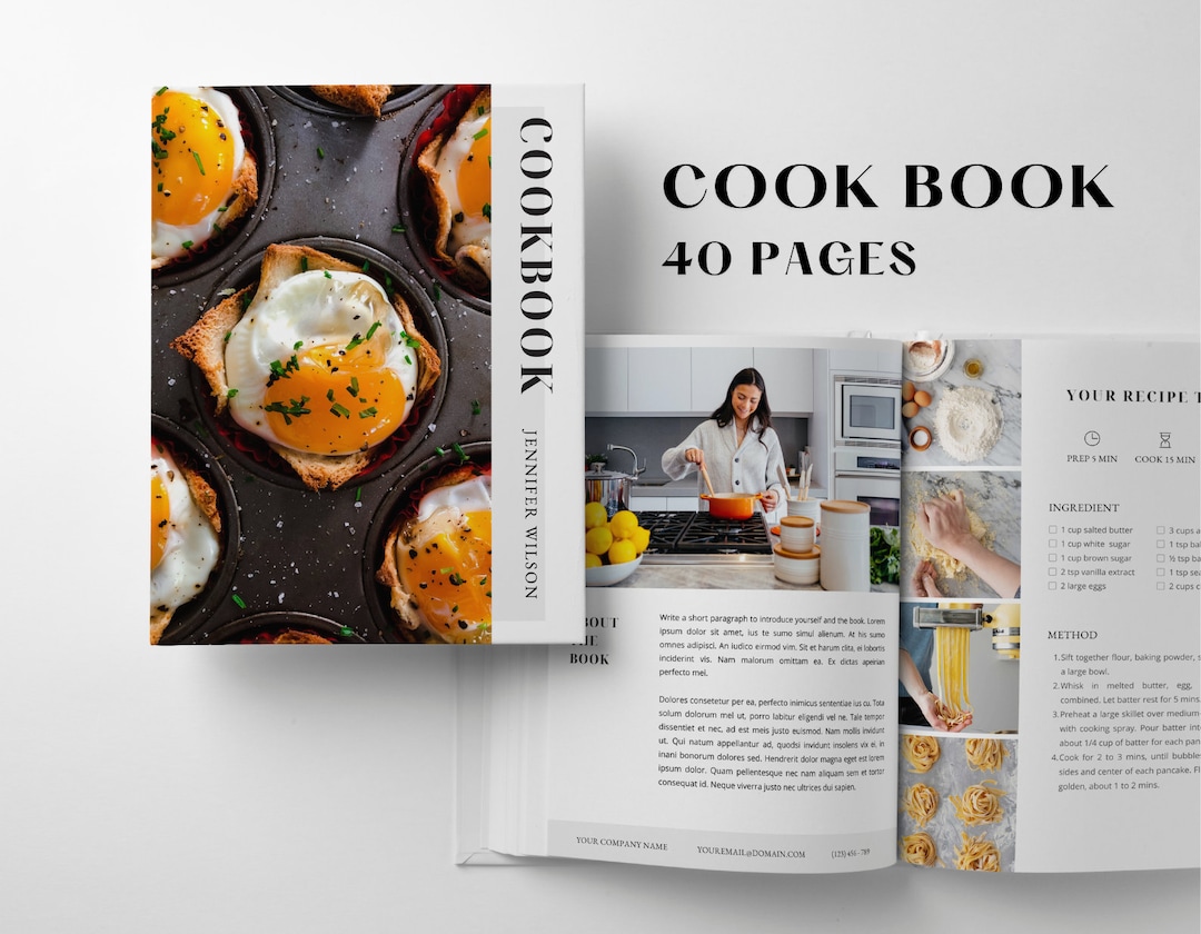 Cookbook Template Recipe Book Template Cook Book Template - Etsy