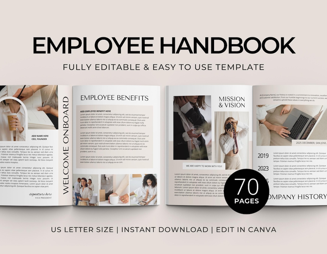 Employee Handbook Template | Training Manual Template | Employee ...