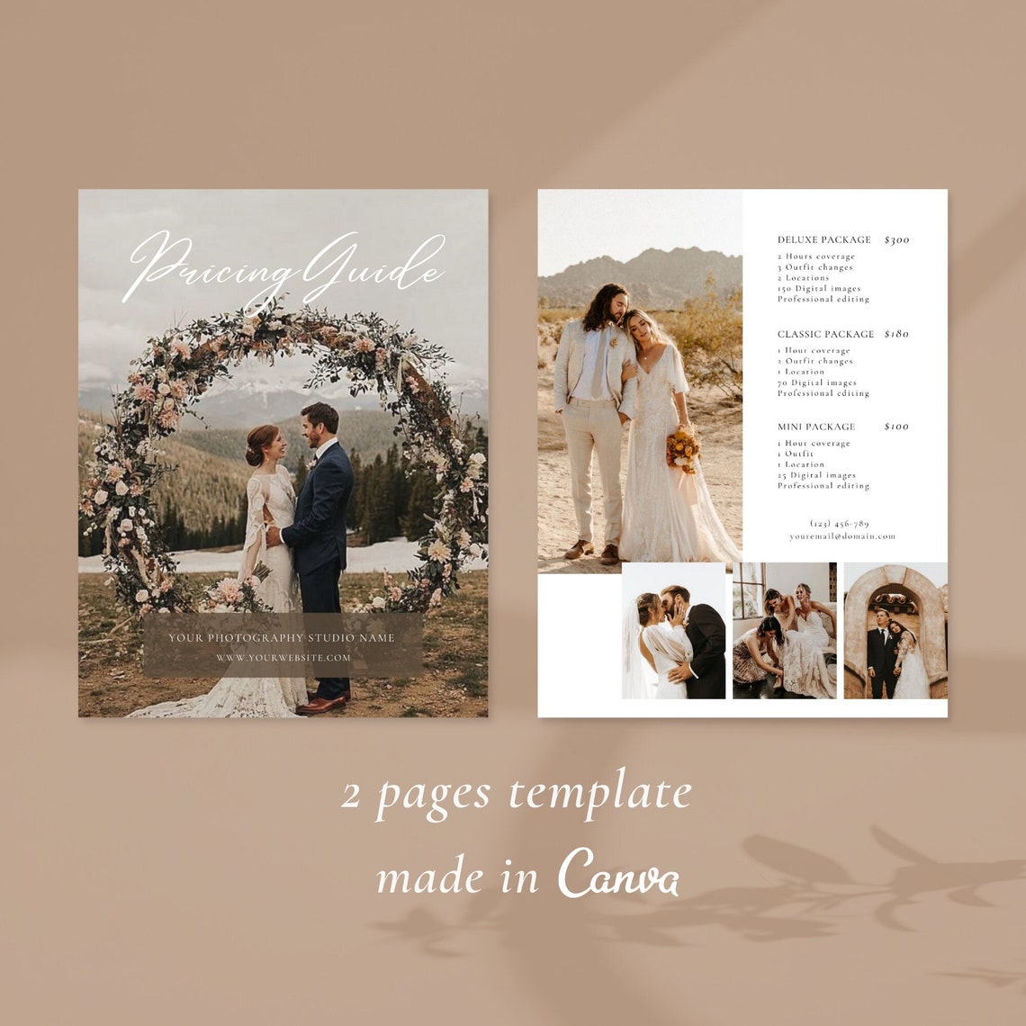 Wedding Photography Pricing List| Wedding Pricing Guide Sheet Template ...