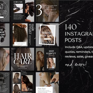 Hair Instagram Post Template | Hair Salon Social Media Template ...