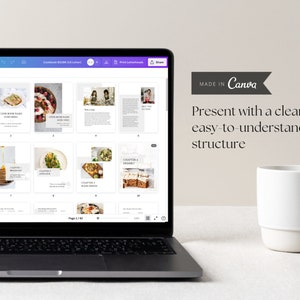 Recipe Book Template | Canva Cookbook Template | Recipe Ebook Template ...