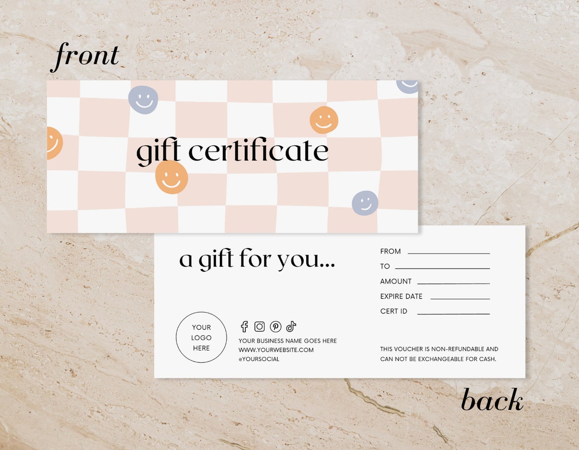 Gift Certificate Template | DIY Gift Card | Printable Gift Voucher ...
