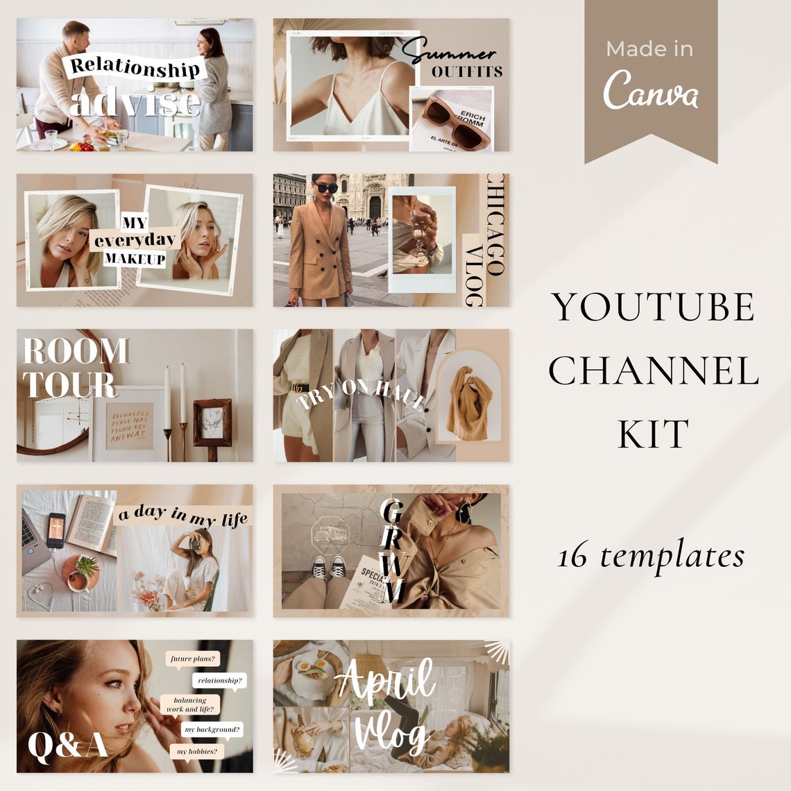 Youtube Channel Branding Kit L Personalized Youtube Thumbnails L Social ...