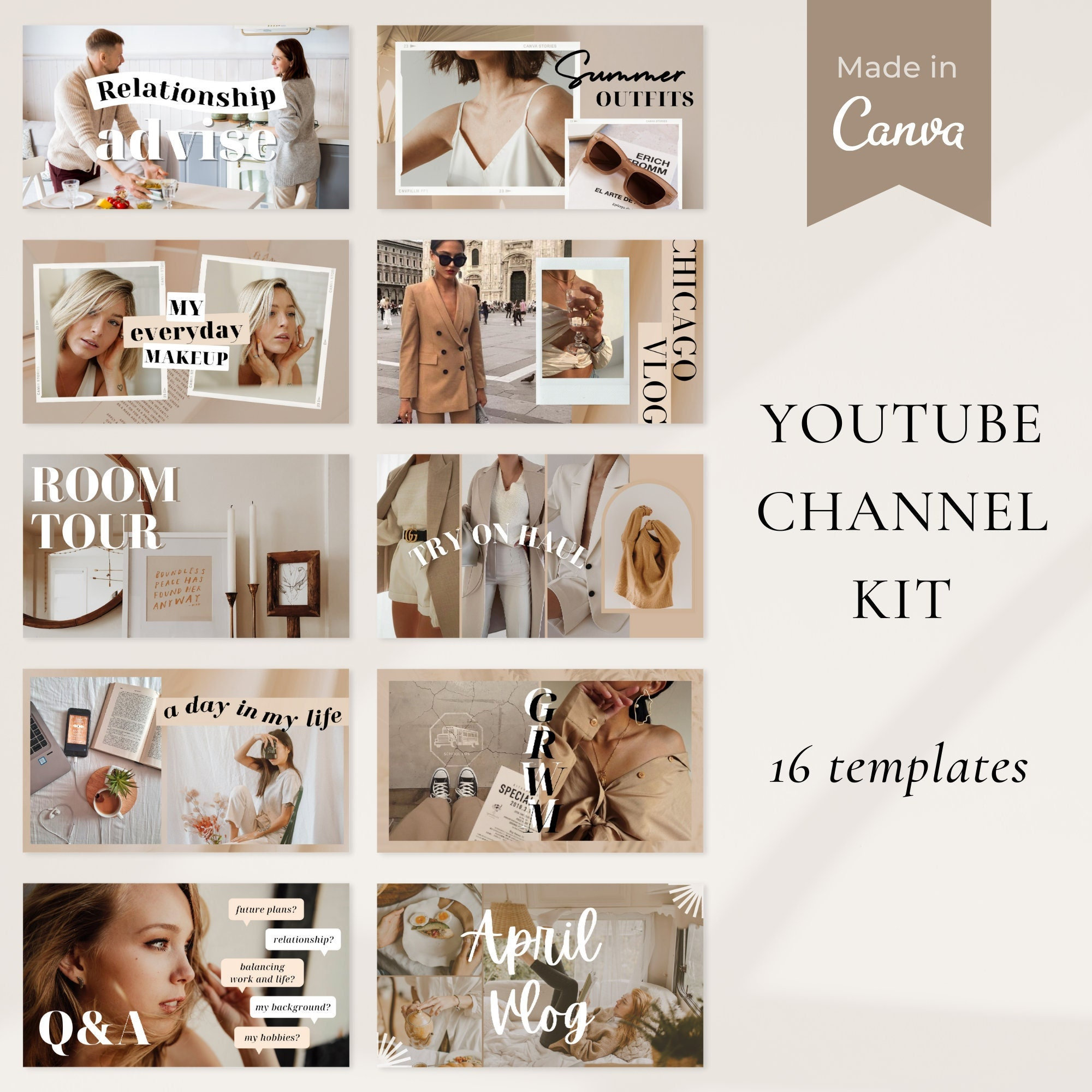 Youtube Channel Branding Kit L Personalized Youtube Thumbnails L Social ...