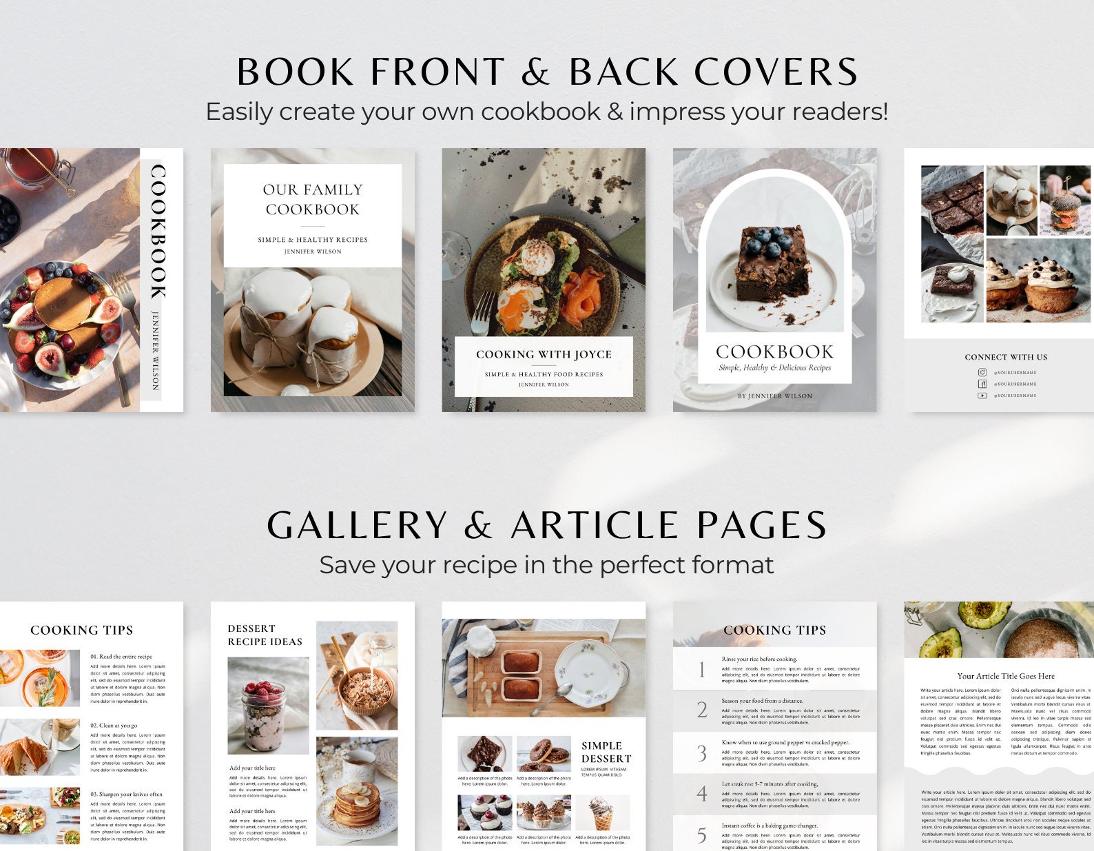 Cookbook Template | Recipe Book Template | Cook Book Template | Recipe ...