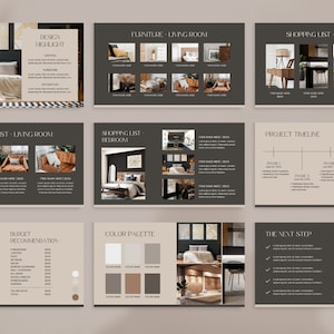 Interior Design Template | Client Presentation Template | Interior ...