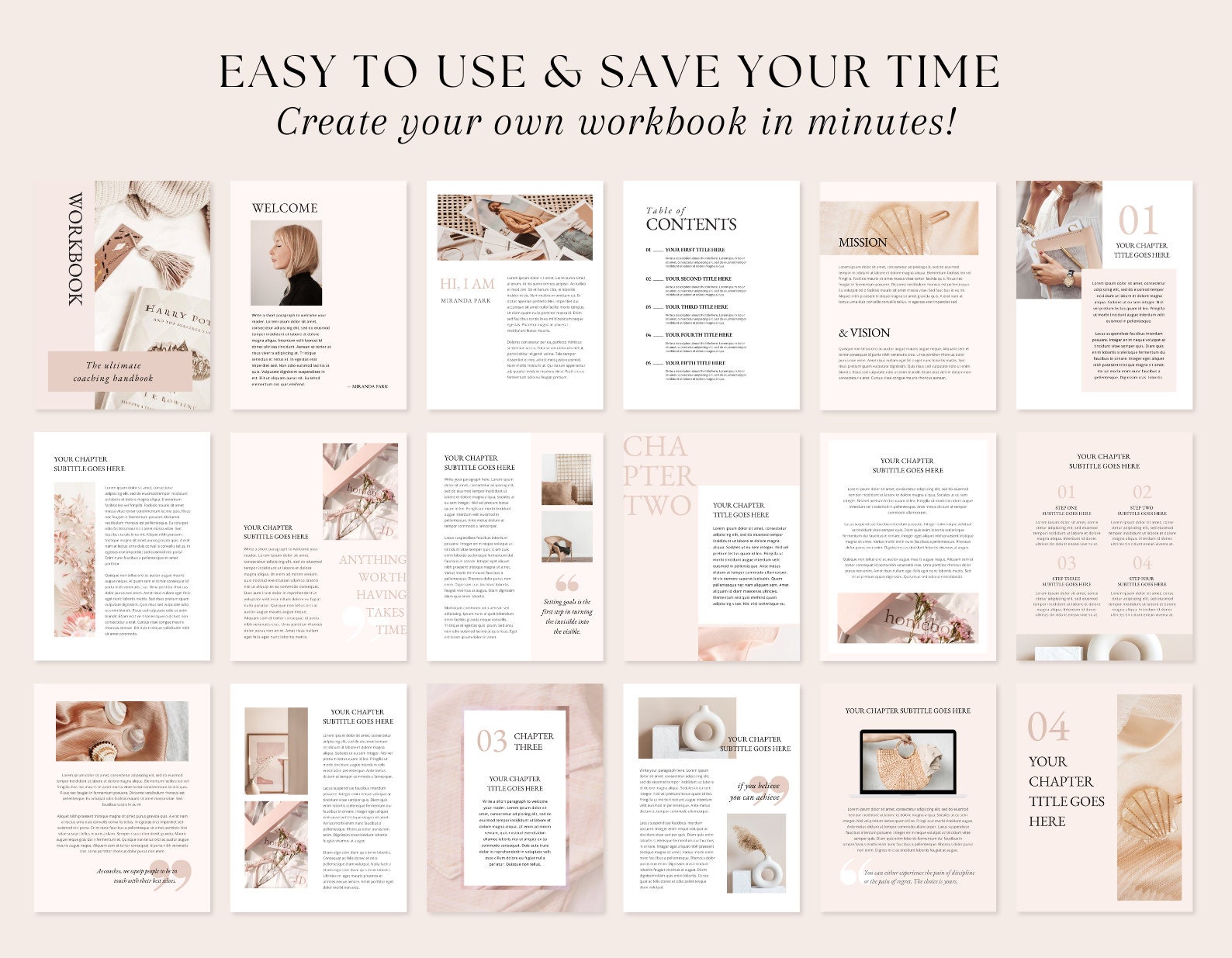 Editable Workbook Template | Canva Coaching Ebook Template | Lead ...