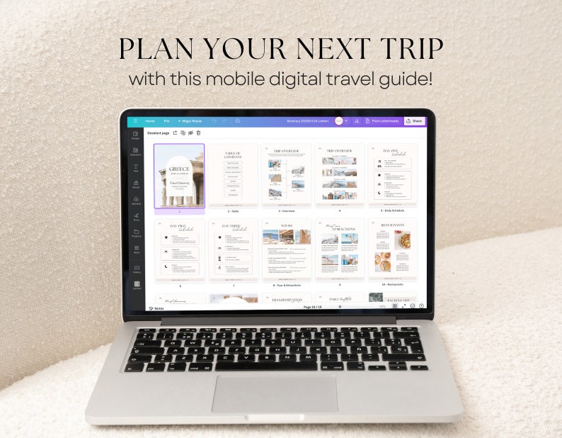 Editable Travel Itinerary Template | Trip Itinerary | Printable Travel ...