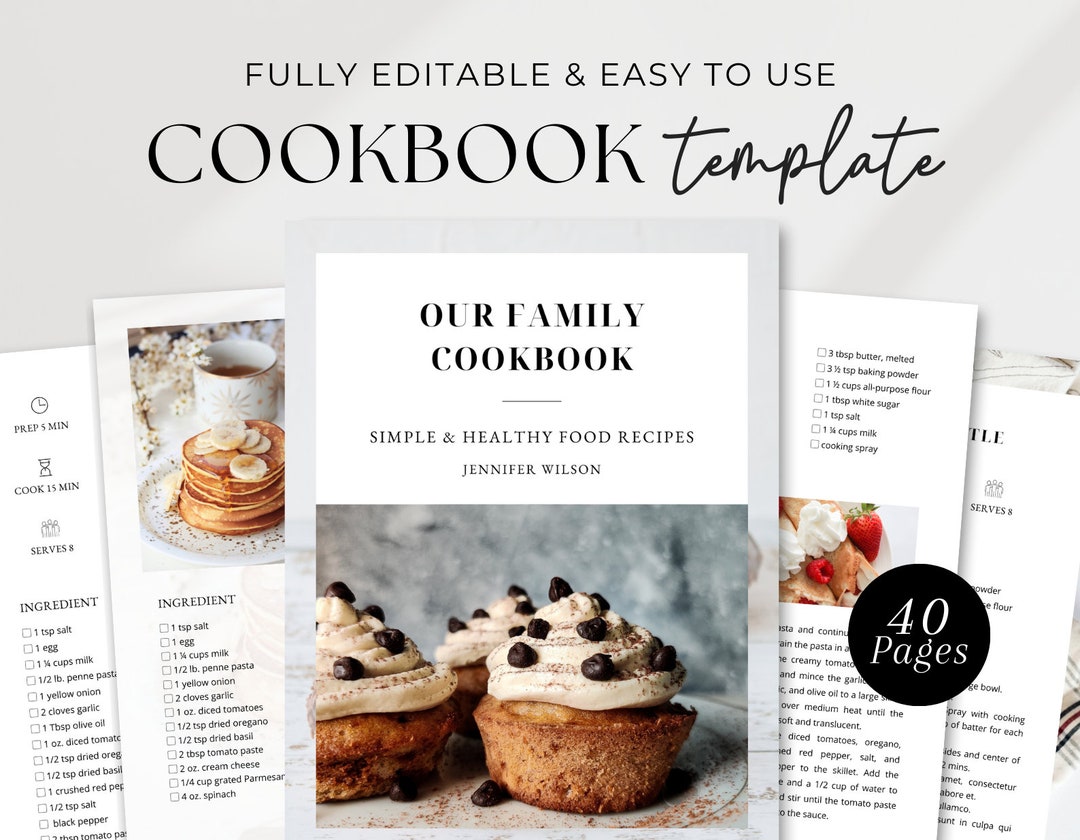 Cookbook Template Recipe Book Template Cook Book Template Recipe ...