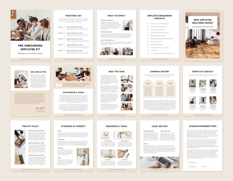 Employee Welcome Package Template New Employee Onboarding - Etsy
