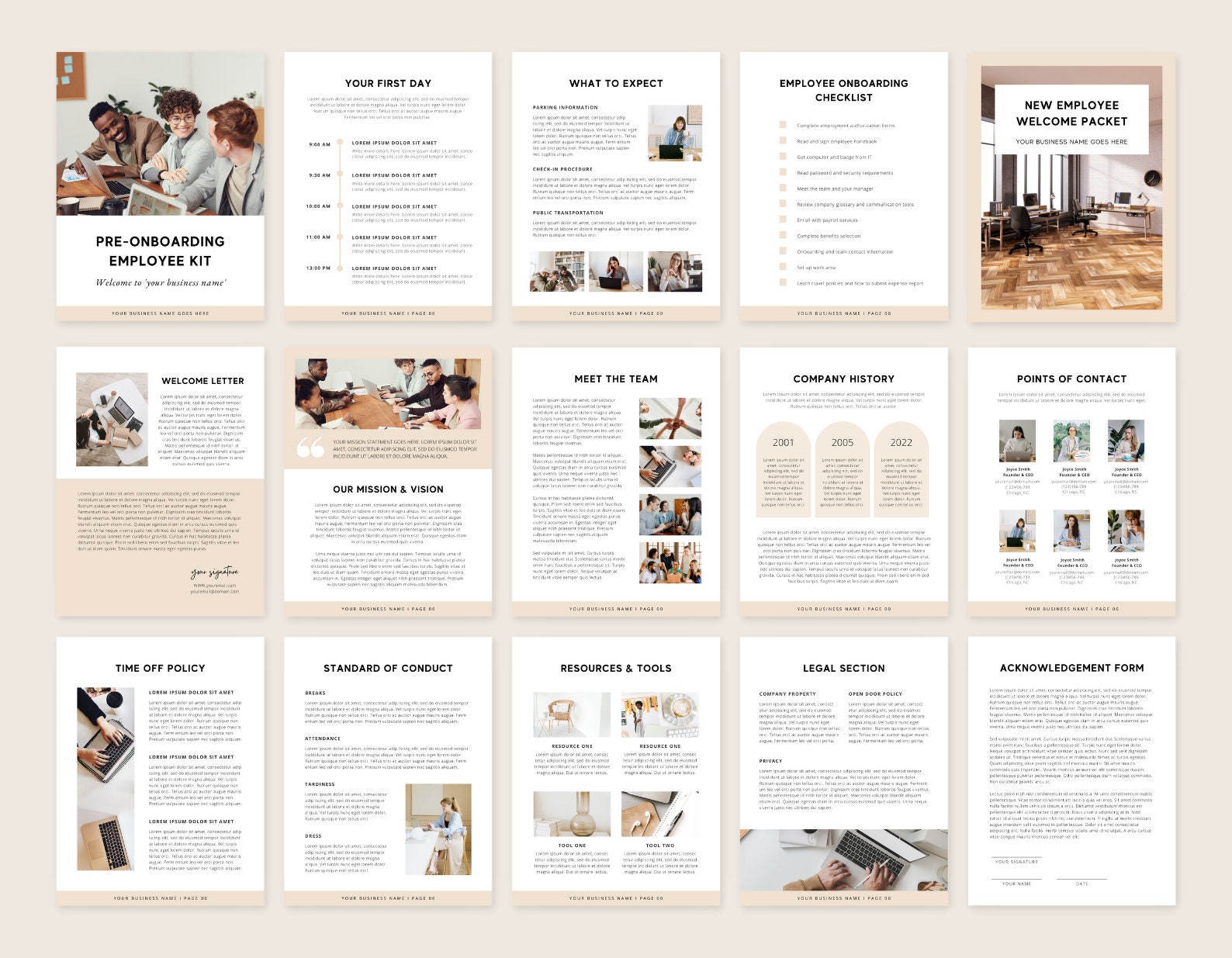 Employee Welcome Package Template New Employee Onboarding - Etsy