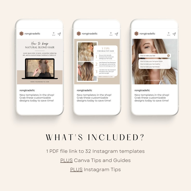 Hair Stylist Instagram Post Template Hair Beauty Salon - Etsy