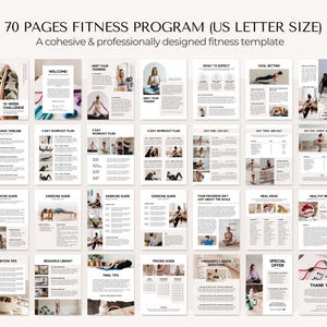 Fitness Ebook Template | Fitness Program Planner | Fitness Yoga Coach ...