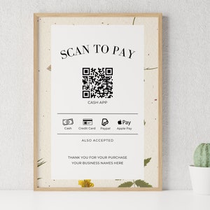 Scan to Pay Sign | QR Code Sign | Printable Payment Sign | Accepted ...