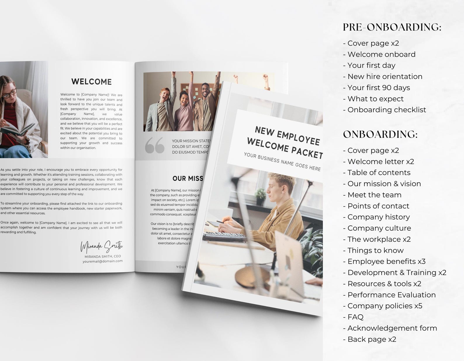 Employee Handbook Template | Training Manual Template | Employee ...
