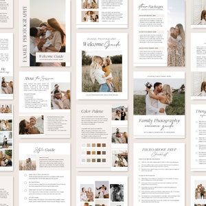 Photography Family Session Guide | Welcome Guide Template | Family ...