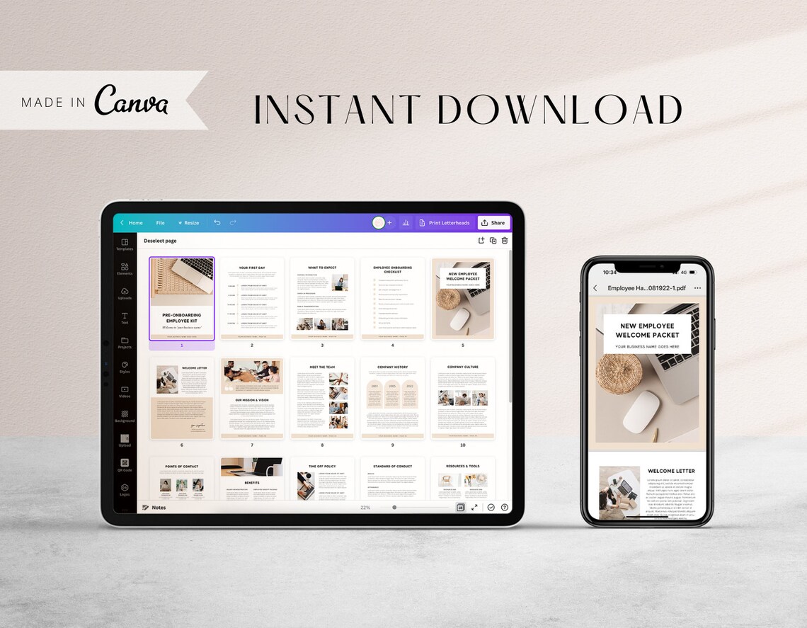 Employee Welcome Package Template | New Employee Onboarding Handbook ...