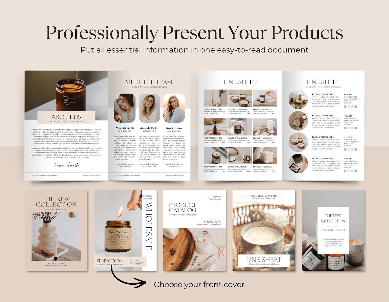 Wholesale Line Sheet Template | Business Catalog Template | Etsy ...