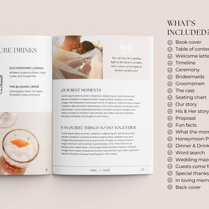 Wedding Day Magazine Template | Wedding Program Template | Infographic ...