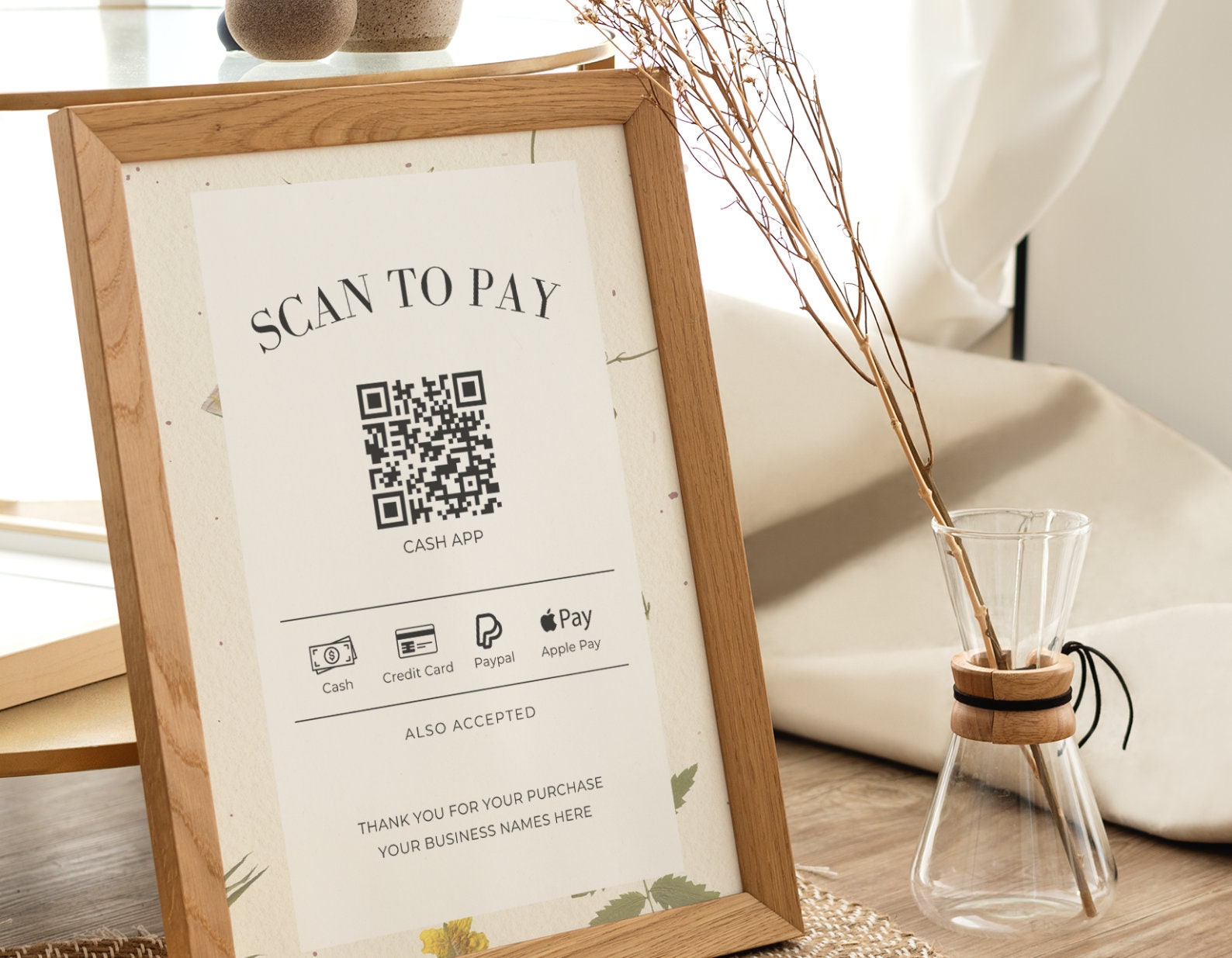 Scan to Pay Sign QR Code Sign Printable Payment Sign - Etsy