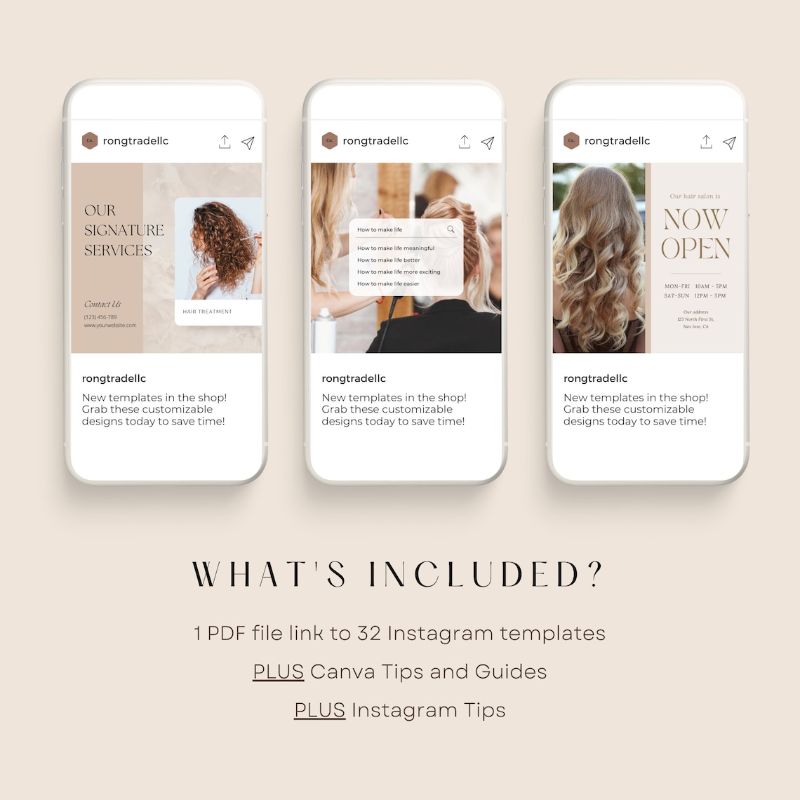 Hair Stylist Instagram Post Template | Hair Beauty Salon Social Media ...