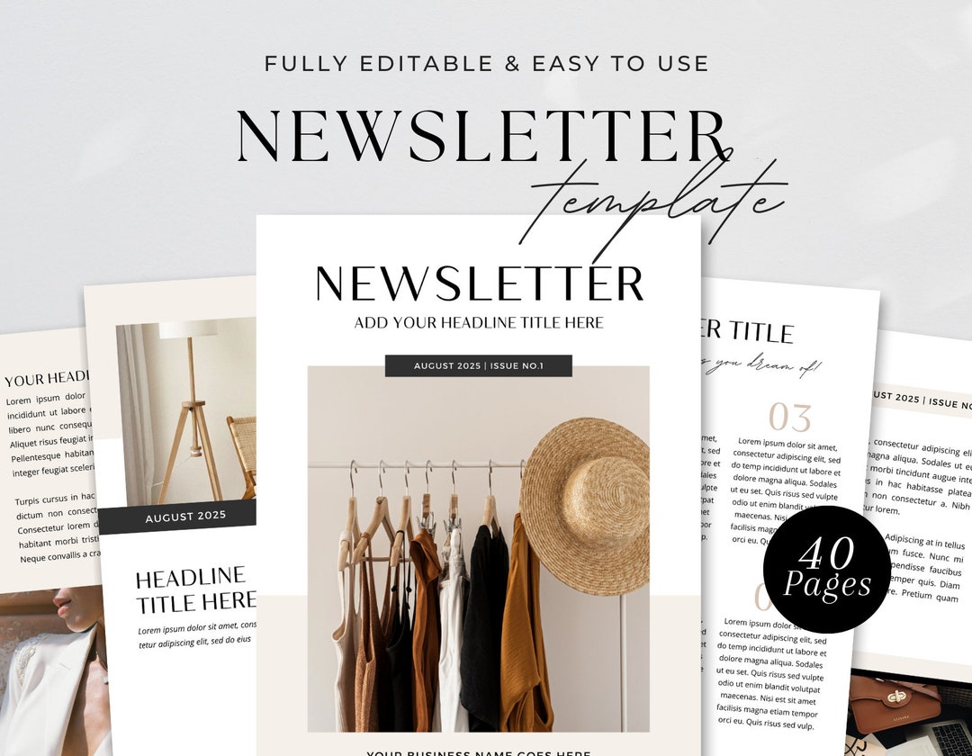 Editable Newsletter Template | Blogger, Real Estate, Realtor, Nonprofit ...