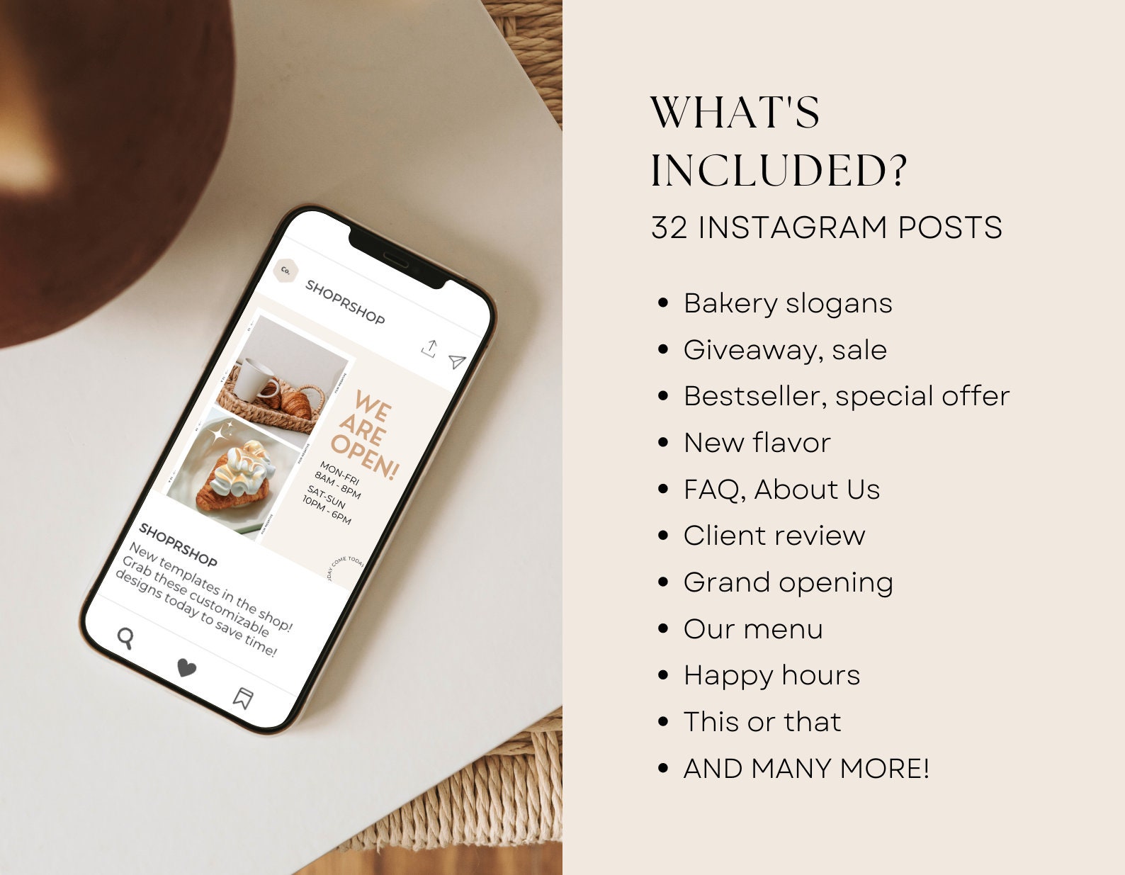 Bakery Instagram Templates | Instagram Template Food | Cake Social ...