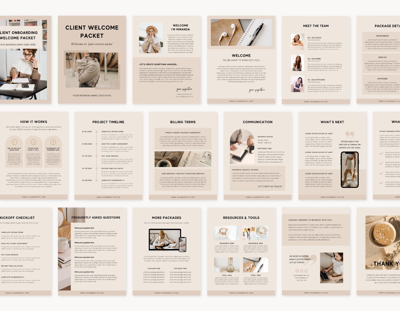 Client Welcome Packet Template new Client Service Guide - Etsy