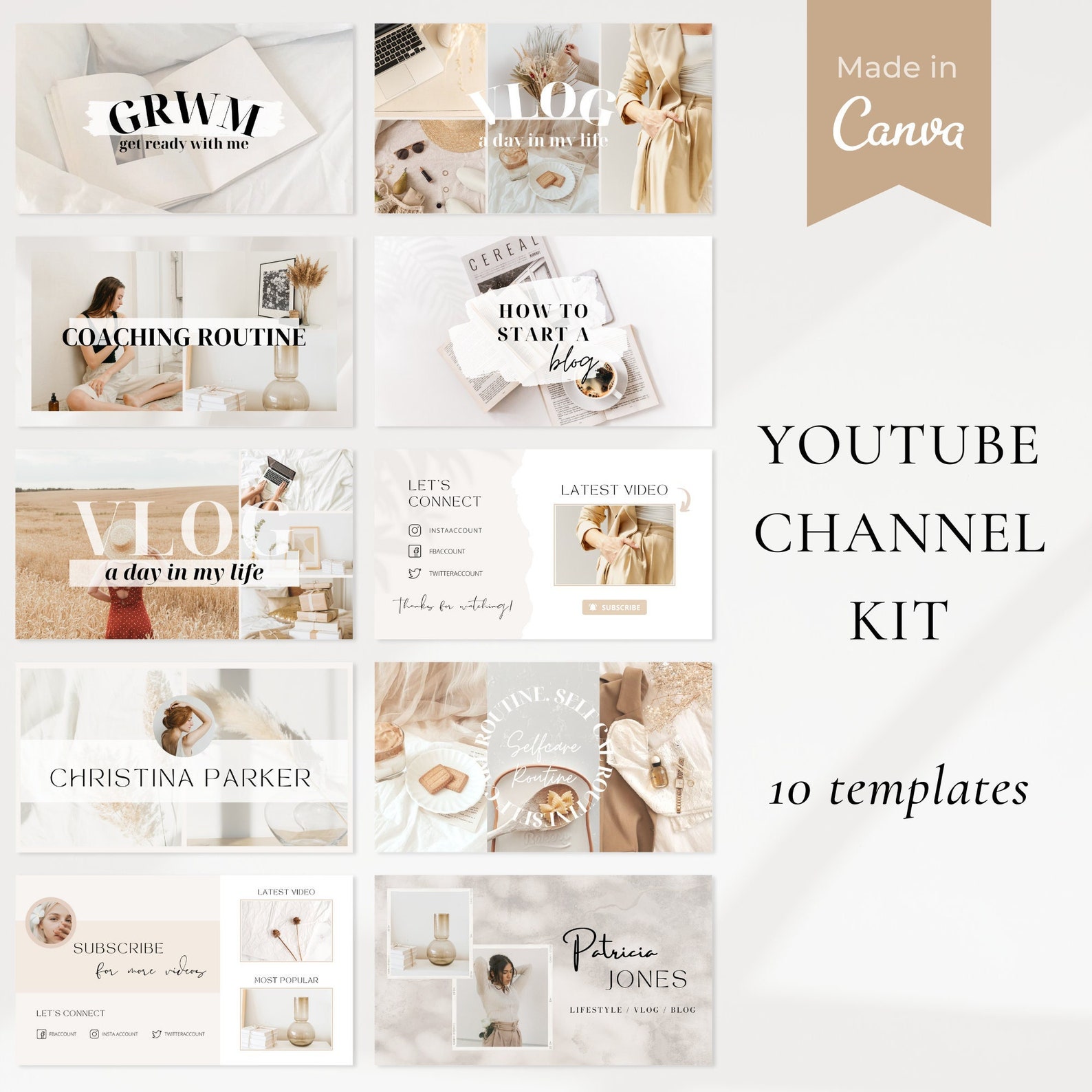 Youtube Channel Branding Kit L Personalized Youtube Thumbnails - Etsy