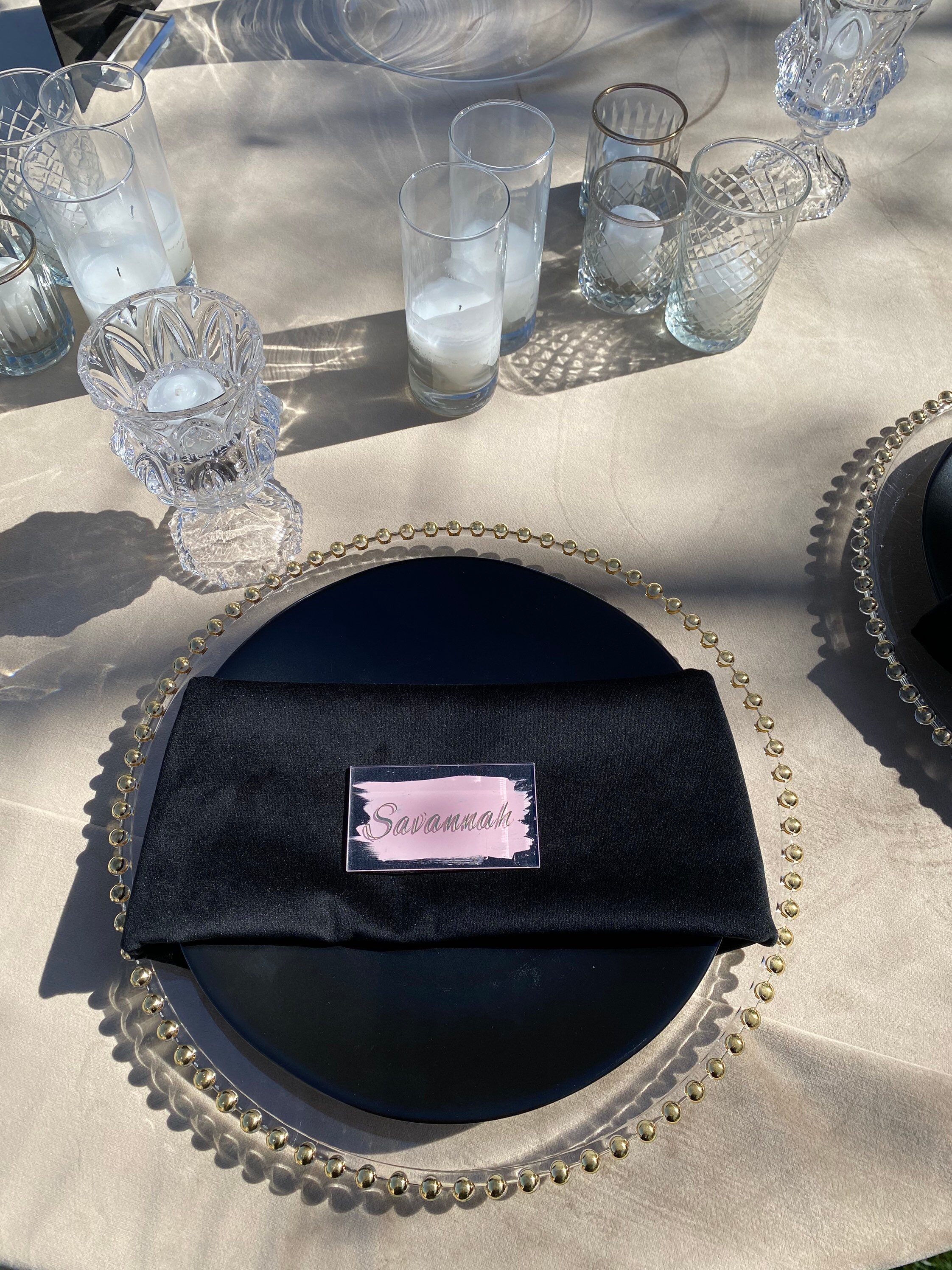 Painted Acrylic Name Place Cards for Weddings and Events - Etsy