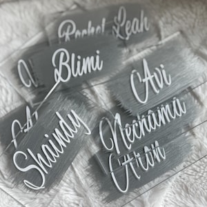 Painted Acrylic Name Place Cards for Weddings and Events - Etsy