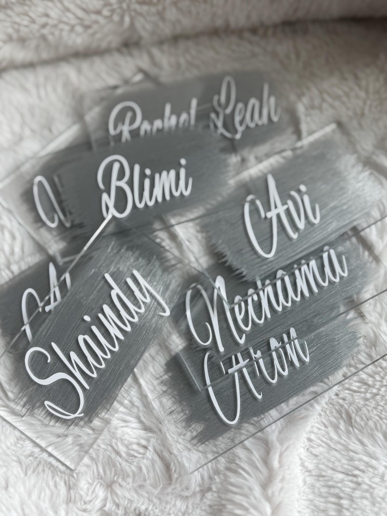 Painted Acrylic Name Place Cards for Weddings and Events - Etsy
