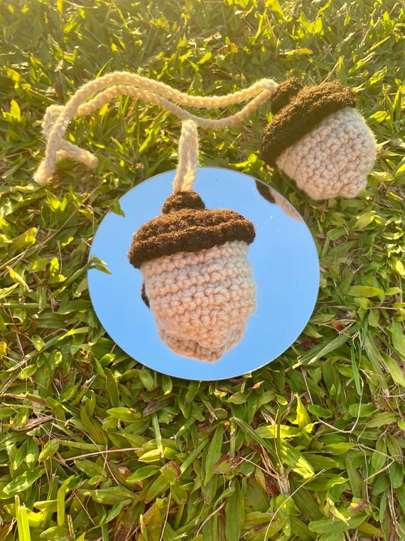 Acorn Secret Stash Crochet Pouch Keychain / Necklace - Etsy