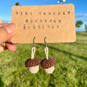 Mini Mushroom Secret Stash Crochet Earrings - Festival Earrings, Rave ...