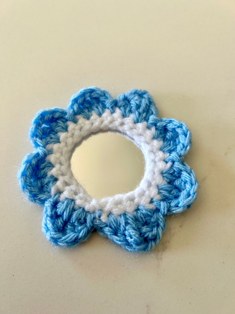 Crochet Mirror Stickers - Adhesive Acrylic Mirrors With Cute Crochet ...