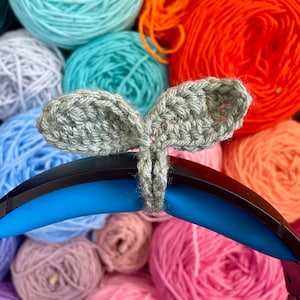 Crochet Plant Sprout Headphones Accessory / Gaming Headphones Accessory ...