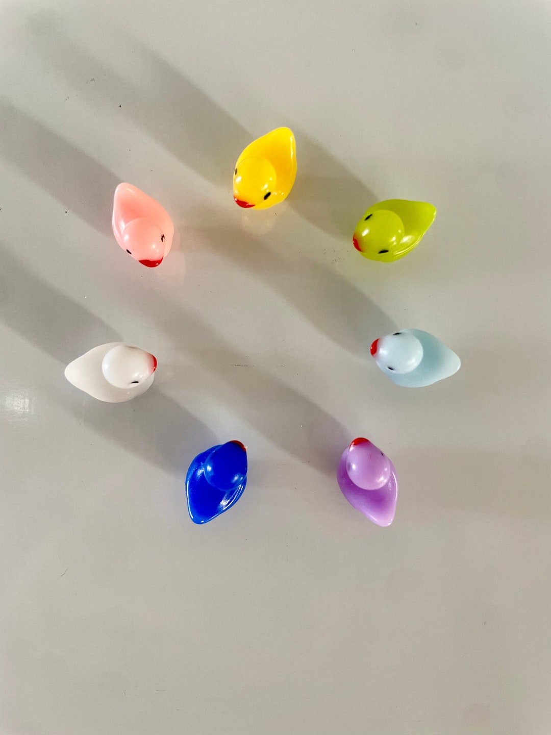 Mini Colorful Duck Fridge Magnets set of 7 / Fun Magnets / Rubber Duck ...