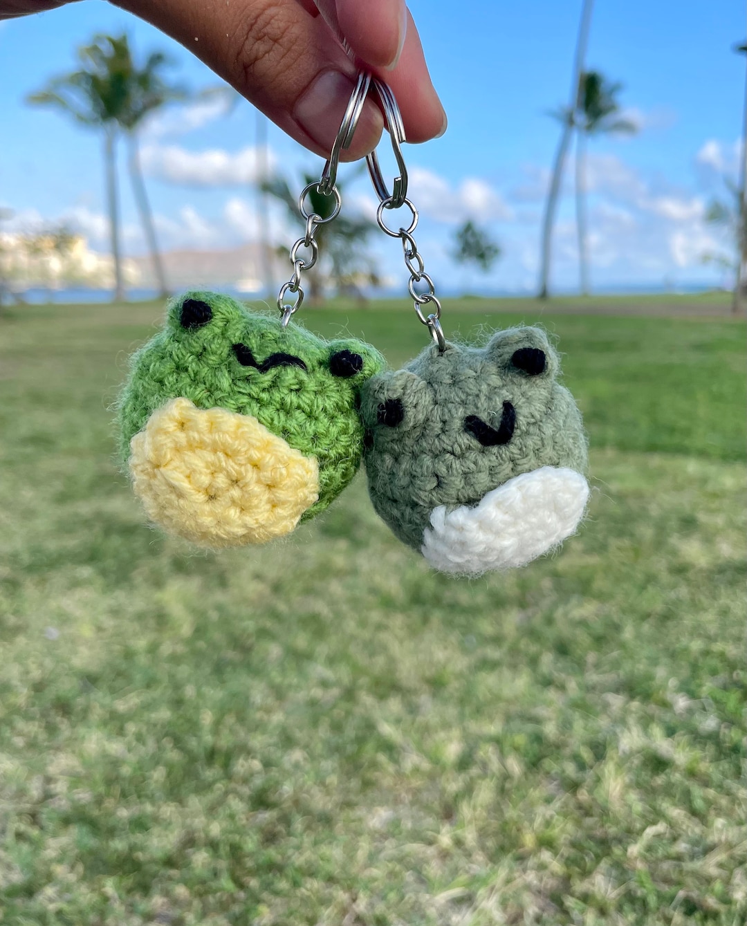 Mini Crochet Toad/ Frog Keychain Plushie With Coin Pocket/ Mini Secret ...