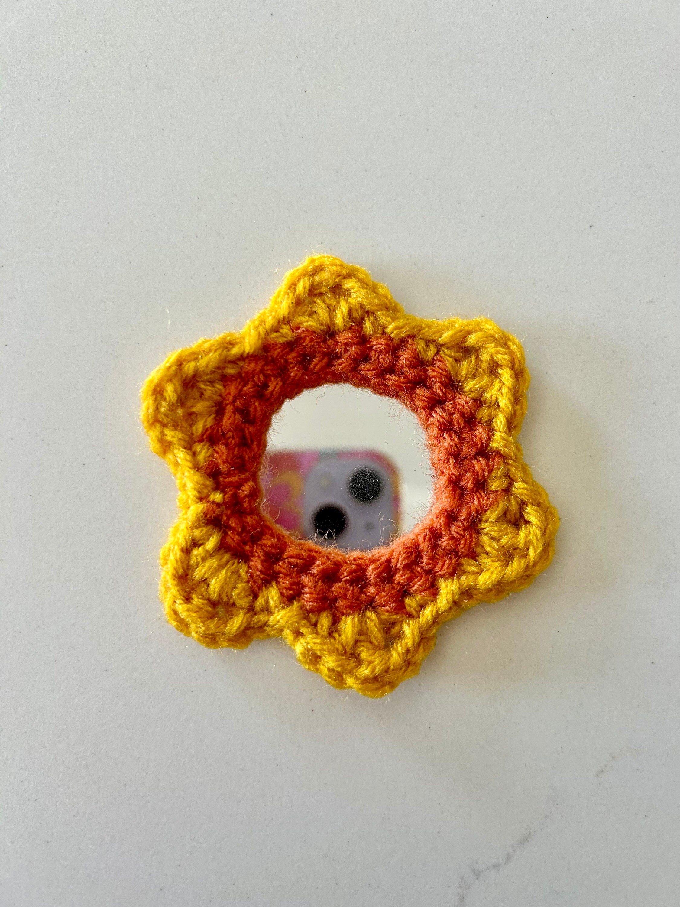 Crochet Mirror Stickers - Adhesive Acrylic Mirrors With Cute Crochet ...