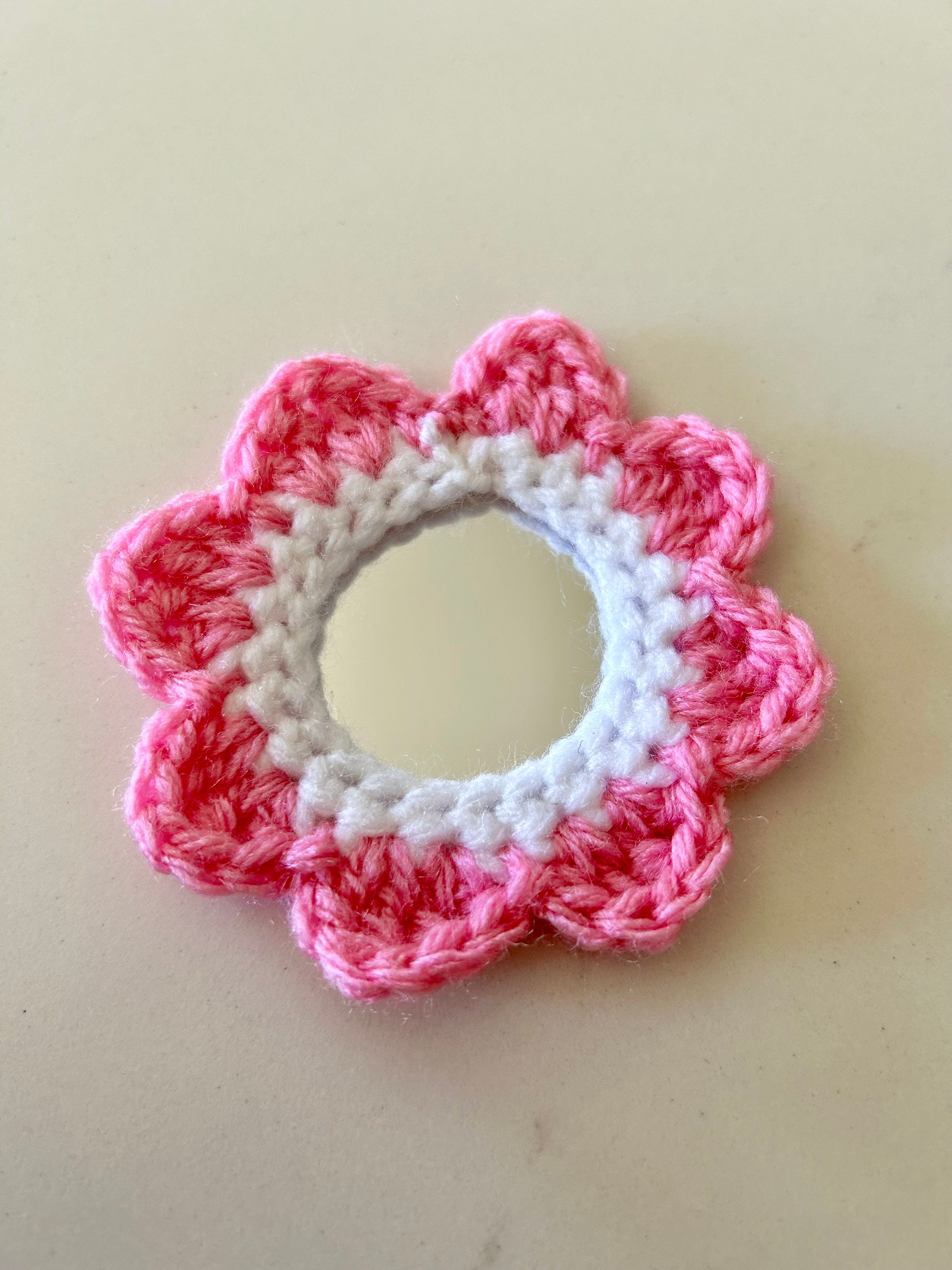Crochet Mirror Stickers - Adhesive Acrylic Mirrors With Cute Crochet ...