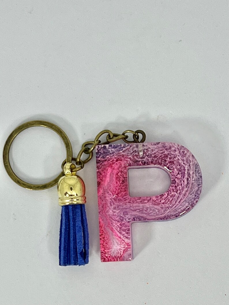 Resin Letter P Initial Keychain Letter Keychain Alphabet - Etsy